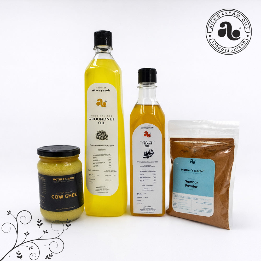 Everyday Traditional Cooking Essentials Combo – Aishwaryam Oils